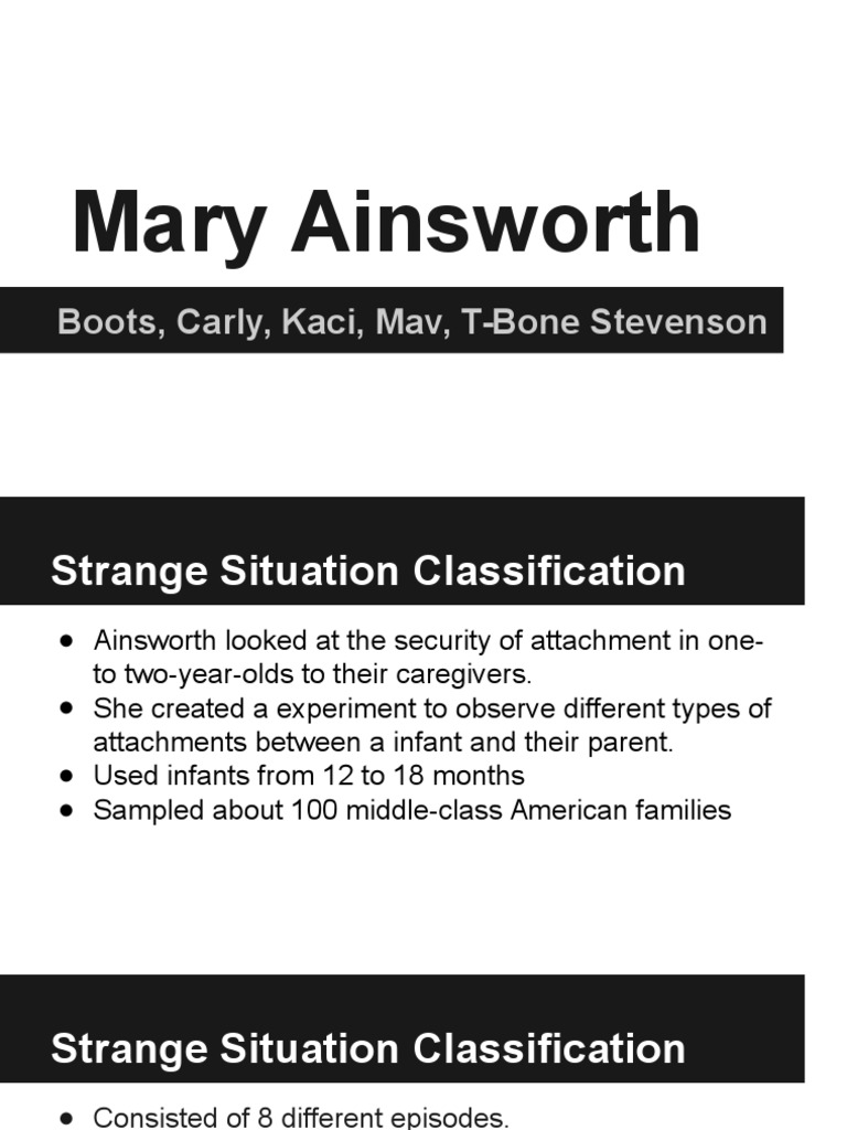 Mary Ainsworth | PDF | Attachment Theory | Social Psychology