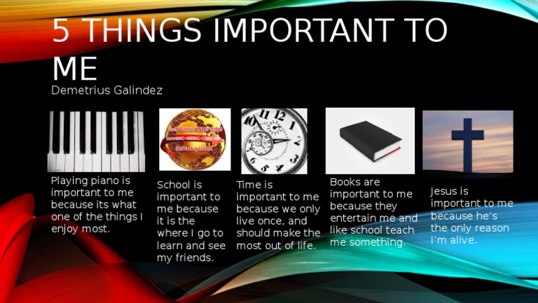 5 Things Important To Me | PDF | Self-Improvement