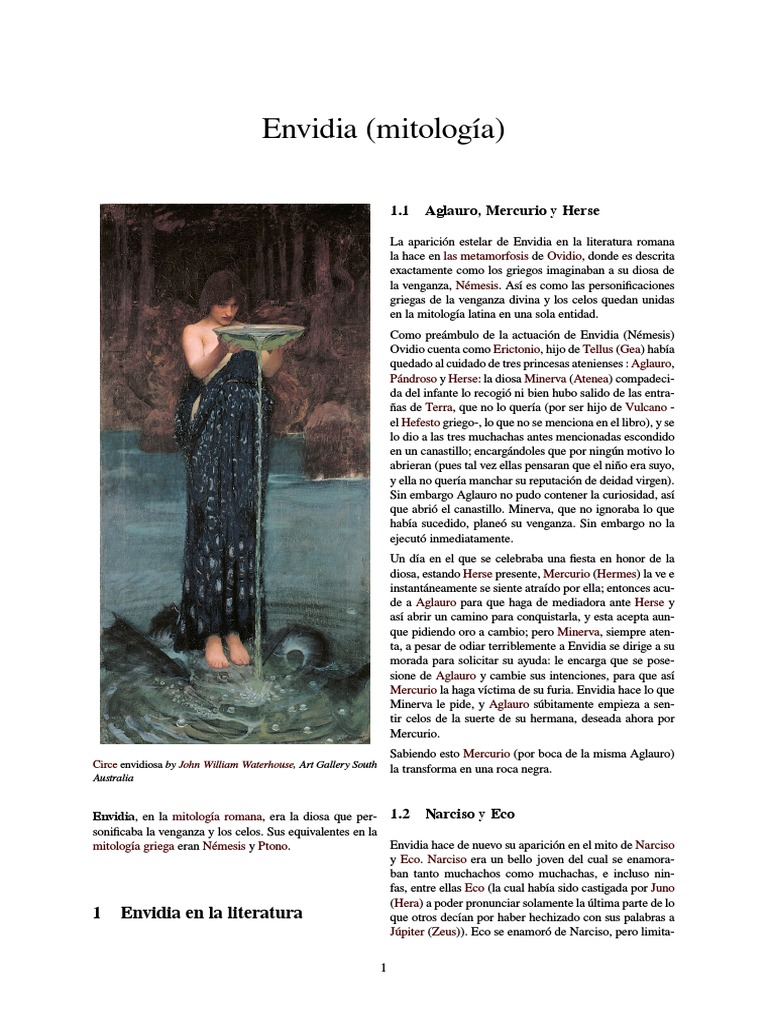 Envidia (Mitología) | PDF | Envidia | Deidades