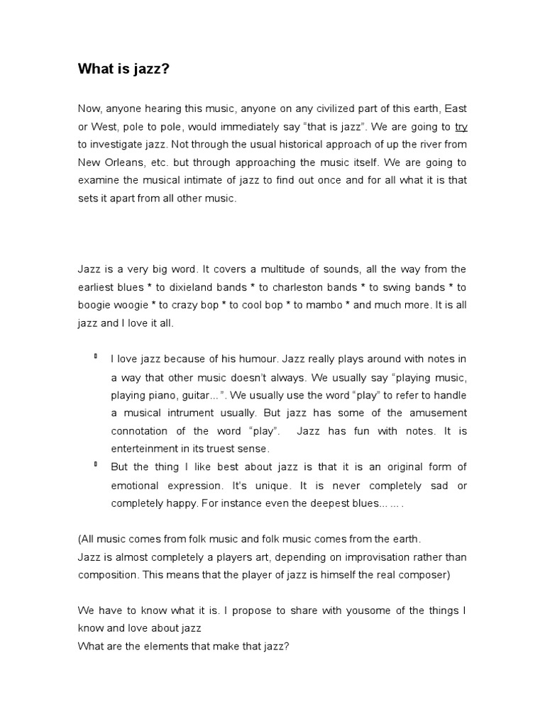 What Is Jazz | PDF | Jazz | Rhythm
