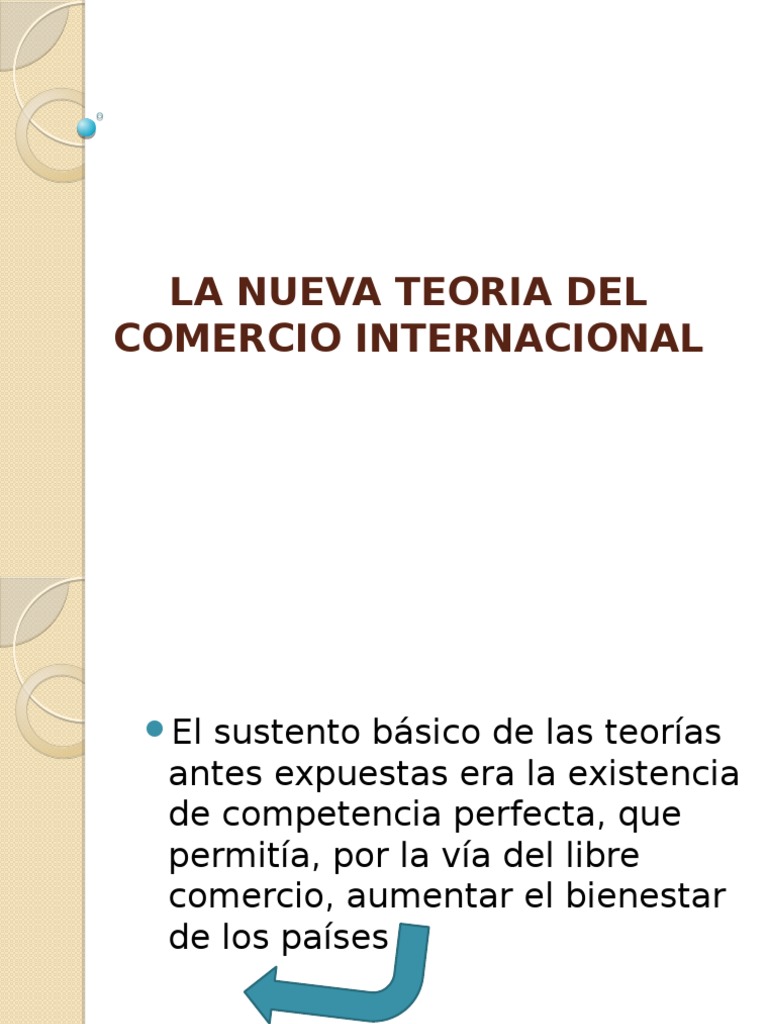 La Nueva Teoria Del Comercio Internacional | PDF | El comercio internacional | Mercado (economía)