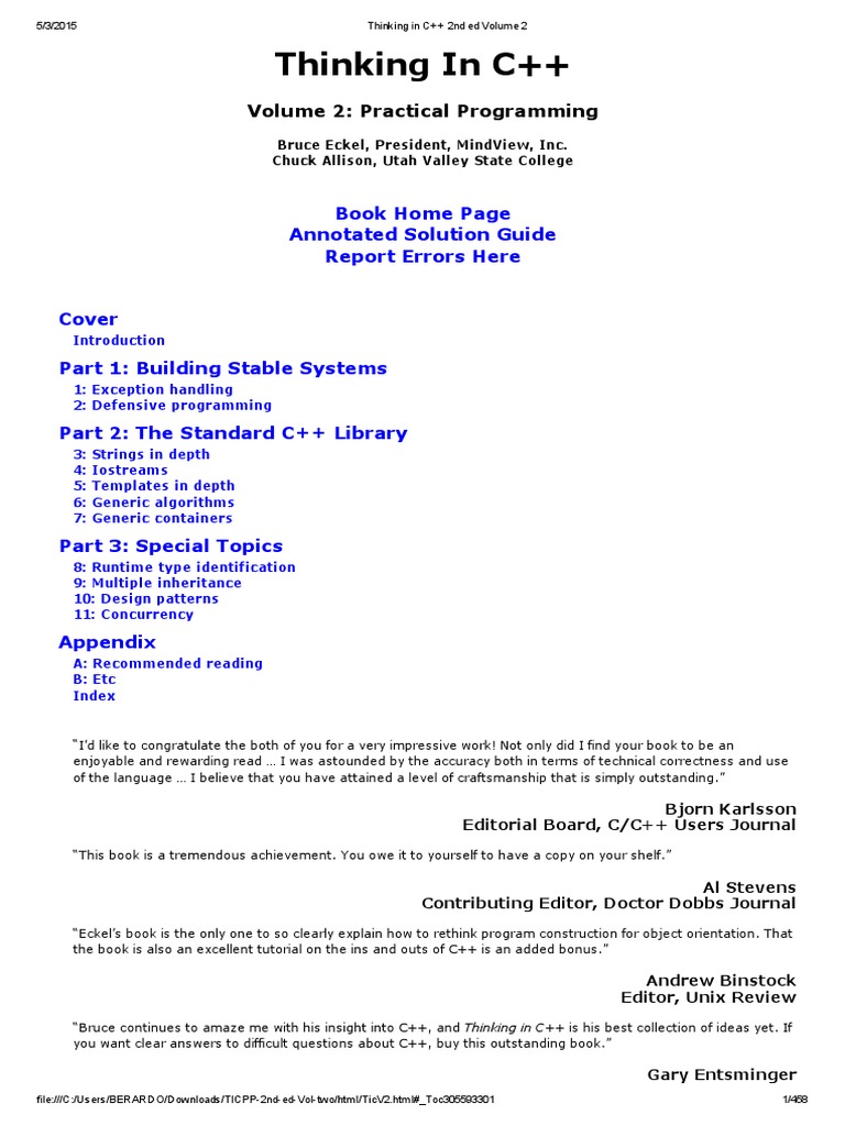 Thinking in C++ 2nd Ed Volume 2 | PDF | Inheritance (Object Oriented Programming) | C++