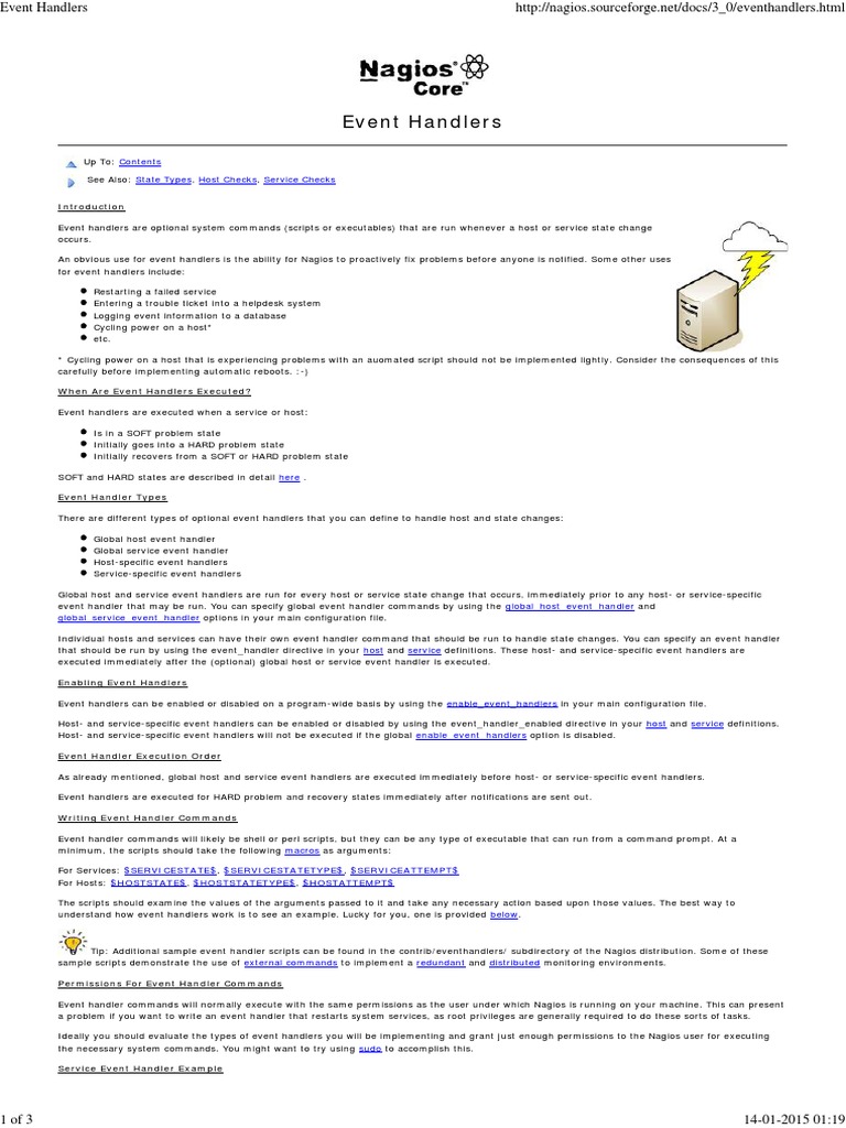 Event Handlers: State Types Host Checks Service Checks | PDF | Command Line Interface ...