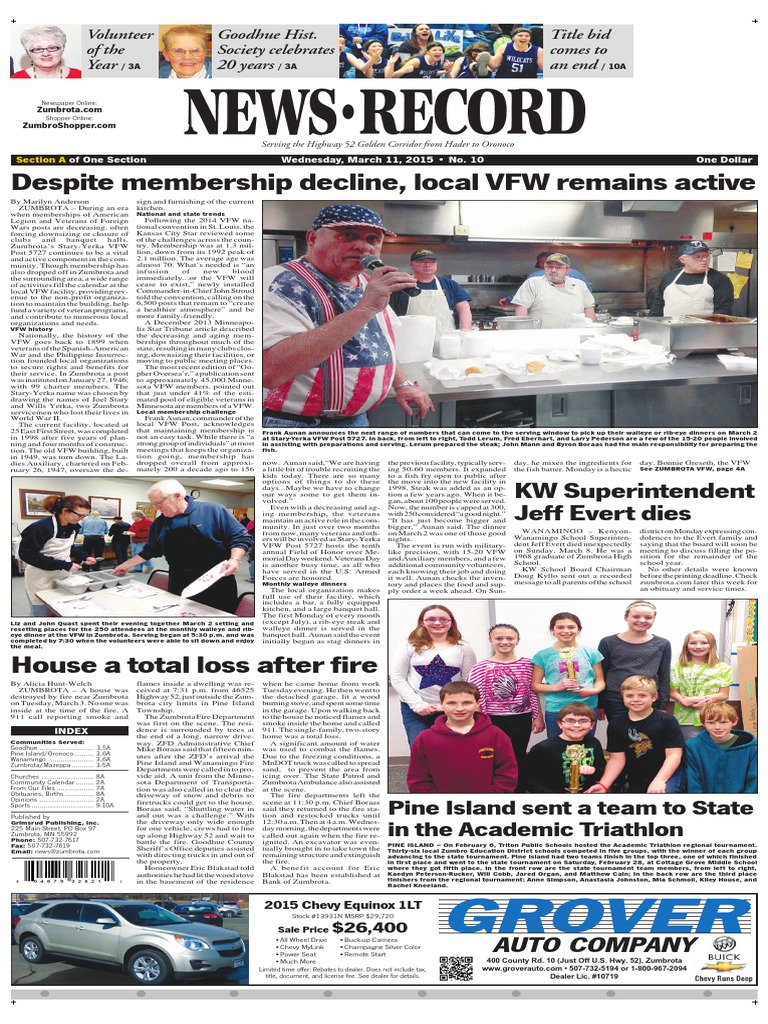 Despite Membership Decline, Local VFW Remains Active: KW Superintendent ...