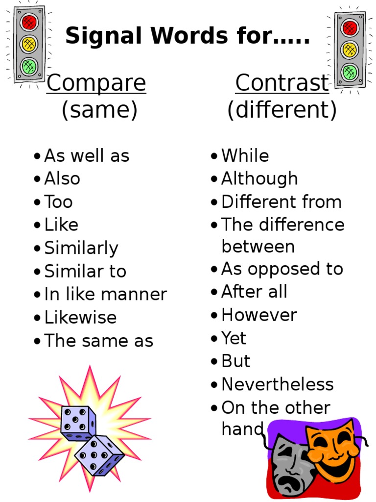Signal Words for Compare and Contrast | PDF