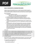 BSP - BPE Guidelines | PDF | Periodontology | Health Sciences