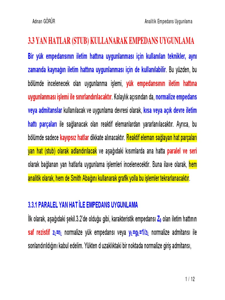 Mikrodalga Tekniği 7.ders | PDF