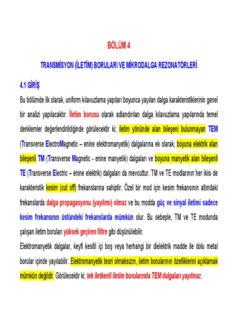 Mikrodalga Tekniği 11.Ders | PDF