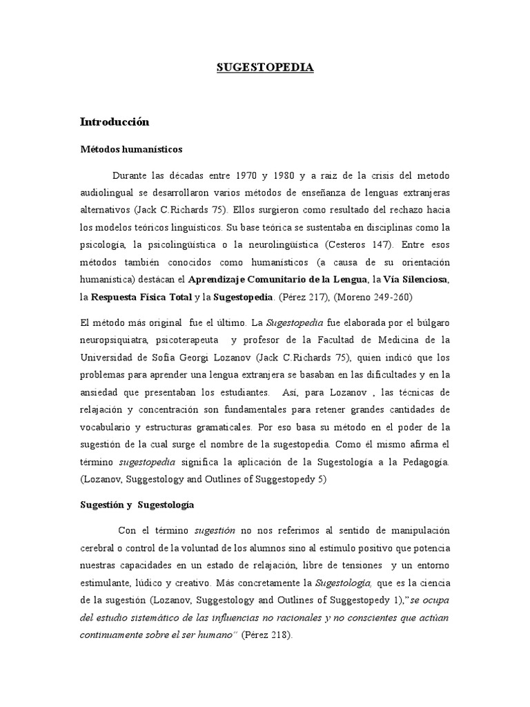 Sugestopedia | PDF | Ritmo | Aprendizaje