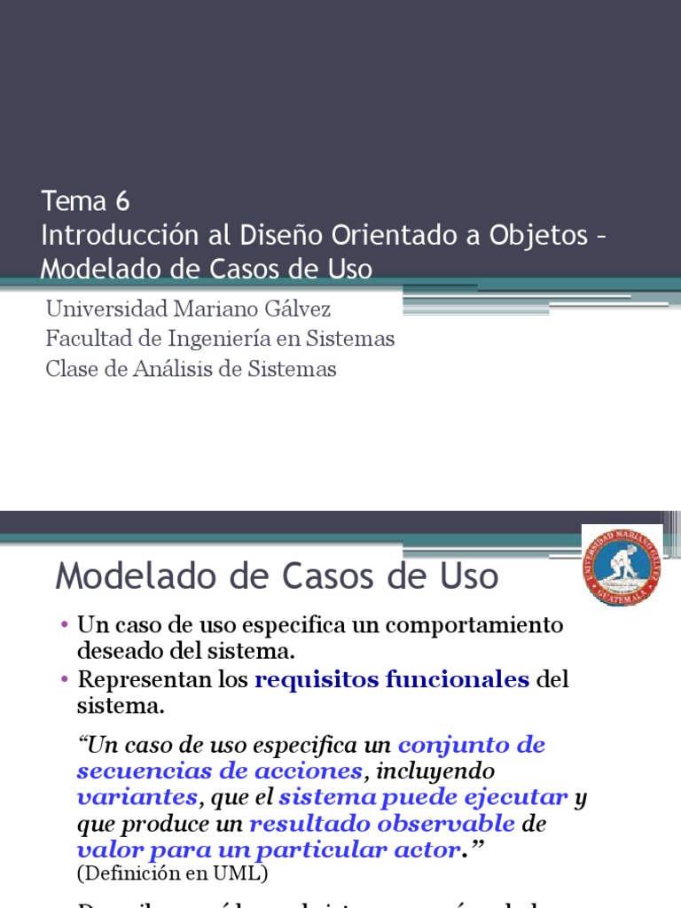 Modelado de Caso de Uso | PDF | Caso de uso | Ingeniería de Sistemas