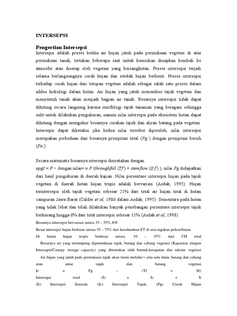 Intersepsi | PDF | Sains & Matematika