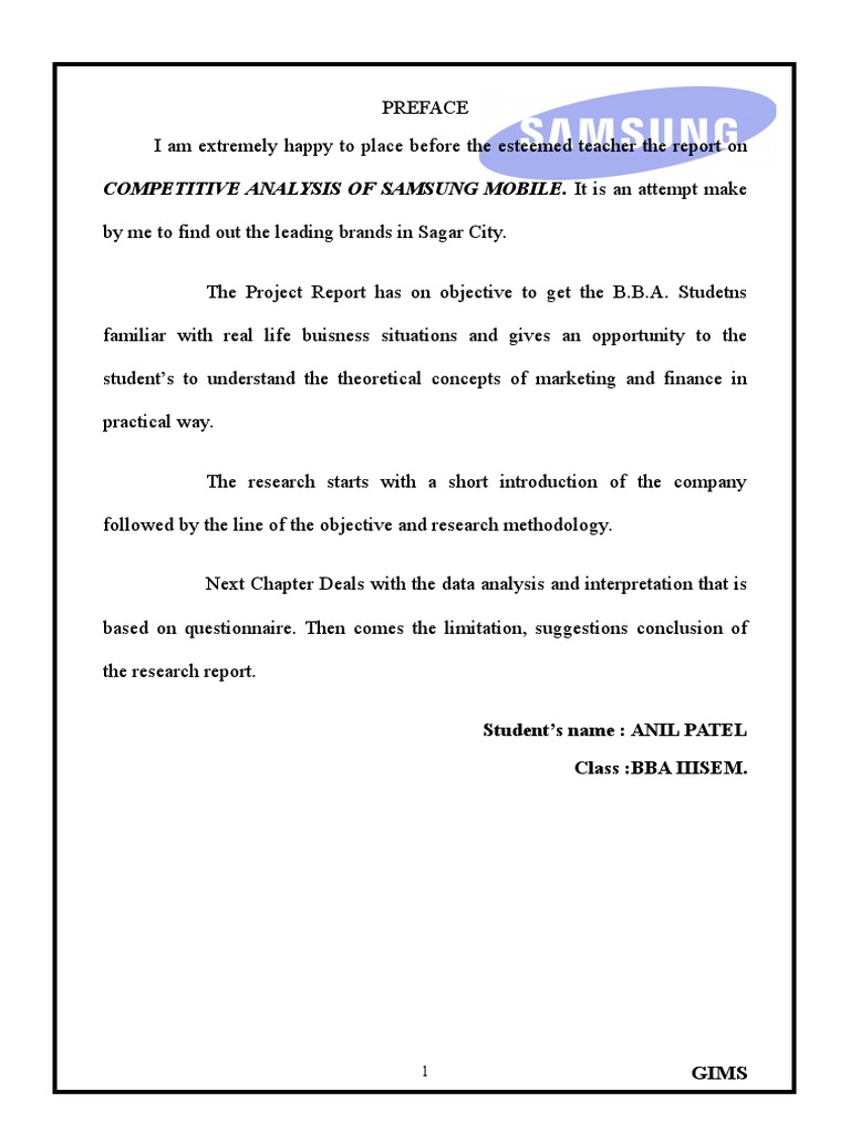 Competitive Study of Samsung | PDF | Lg Corporation | Science
