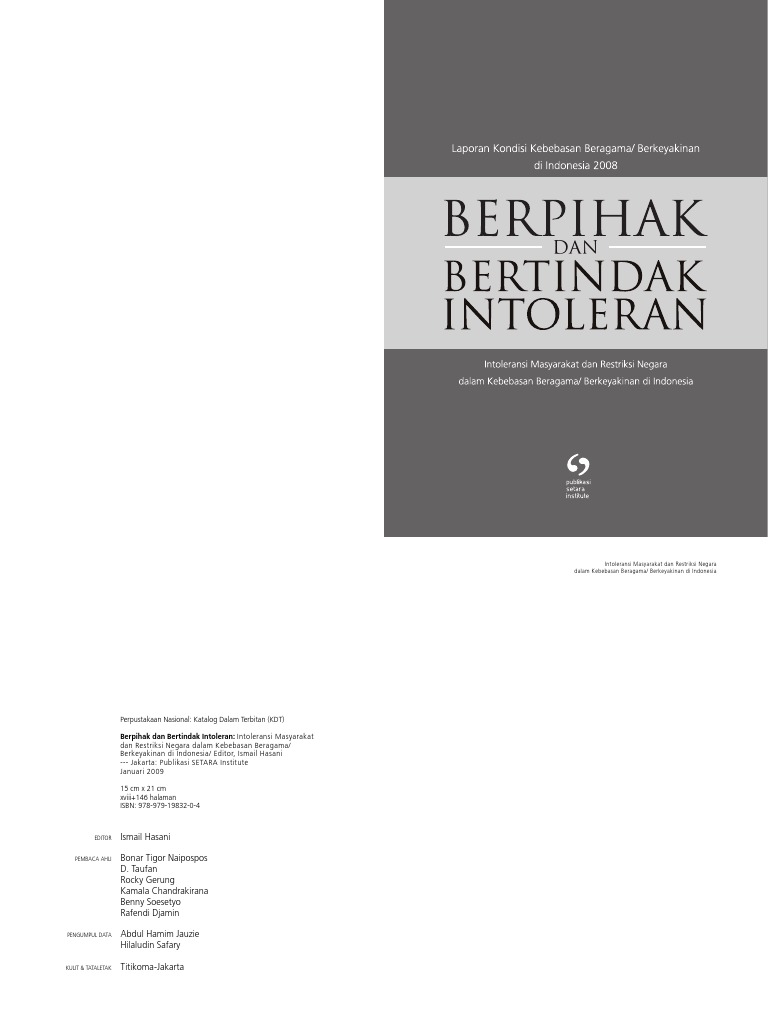 (Ismail Hasani) Berpihak Dan Bertindak Intoleran | PDF