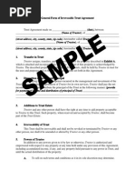 Irrevocable Trust Template 1 | PDF | Deed Of Trust (Real Estate) | Real ...