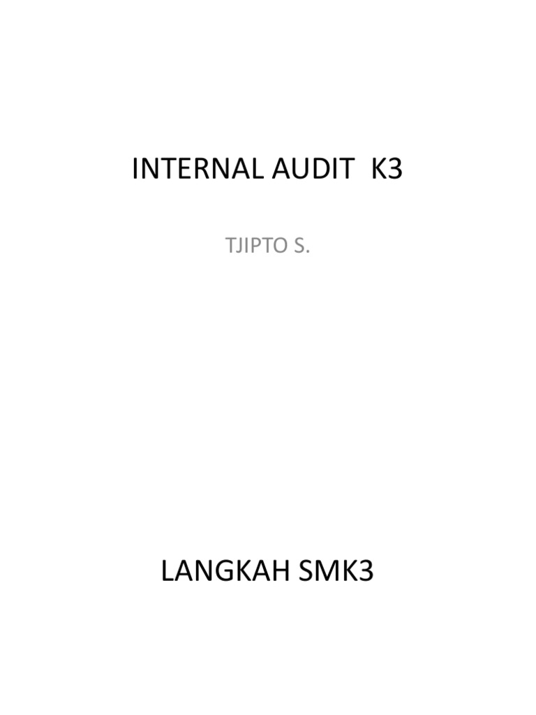Audit K3 | PDF