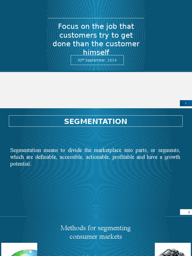 Finding The Right Job For Your Product | PDF | Market Segmentation ...