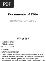 Document of Title | PDF | Negotiable Instrument | Common Law