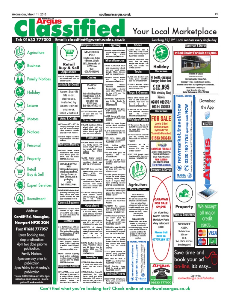 Classified: Your Local Marketplace | PDF | Employment | Advertising
