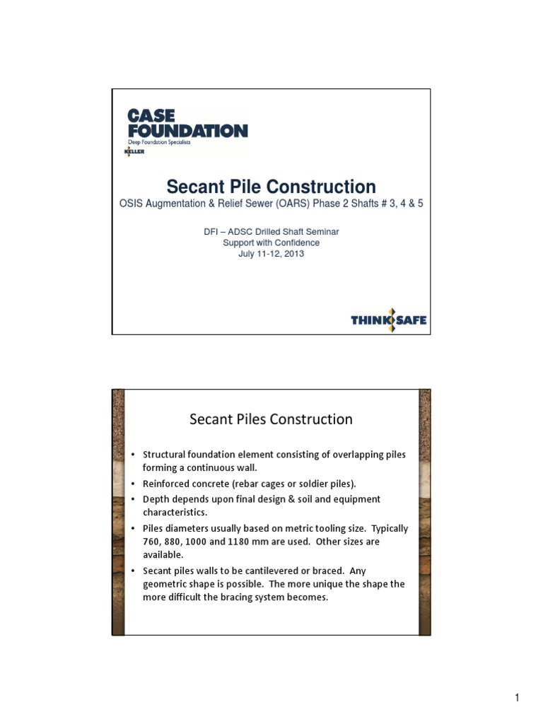 Secant Pile Construction | Deep Foundation | Infrastructure
