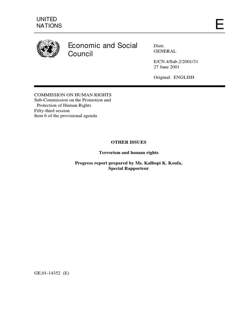 Terrorism And Human Rights Pdf International Humanitarian Law