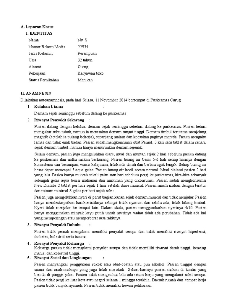 Anamnesis Pasien | PDF