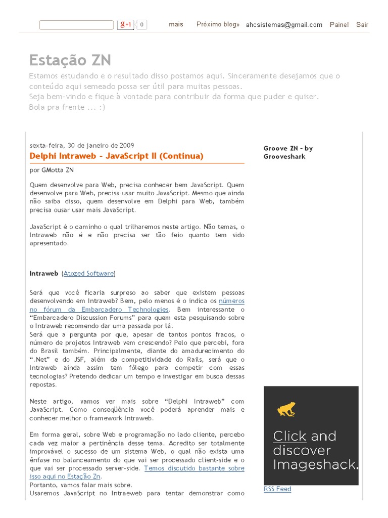 Estação Zn Delphi Intraweb Javascript Ii Continua Pdf Script Java Navegador Da Web 
