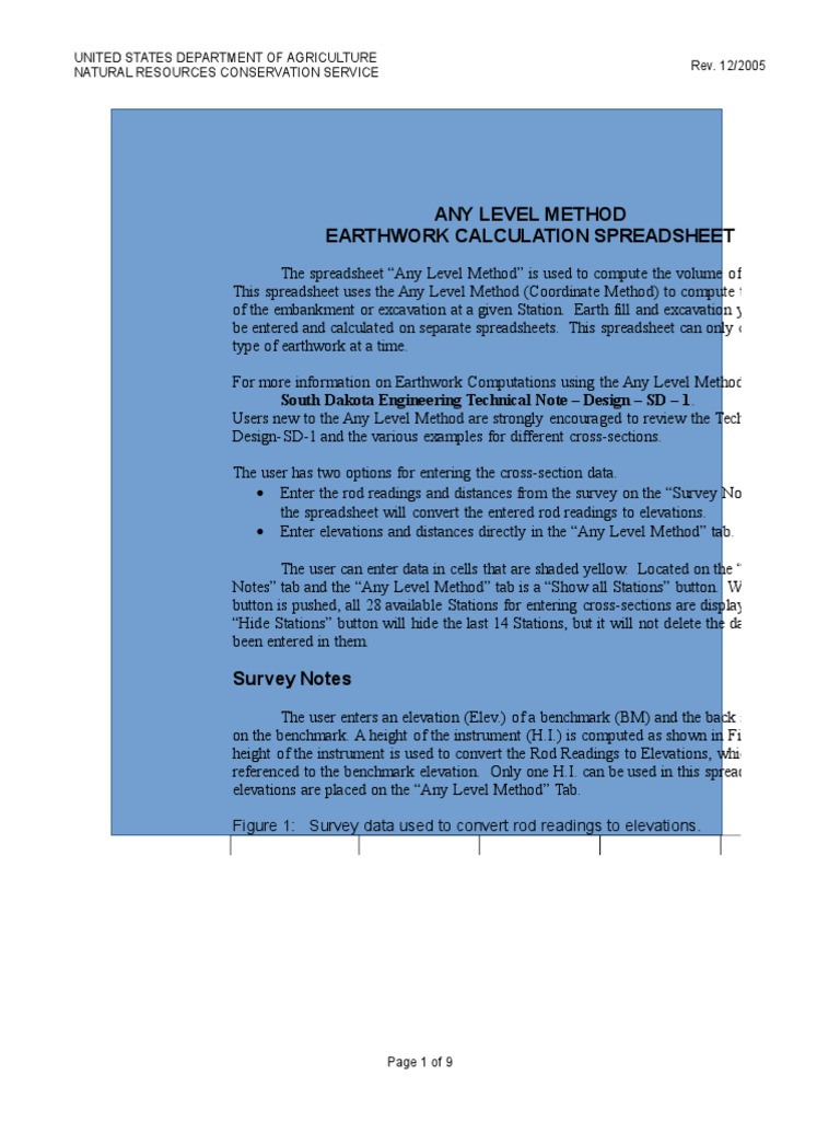Earthworks | Download Free PDF | Surveying | Spreadsheet