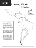 Aztecs, Mayas, Incas Comparison Chart | PDF