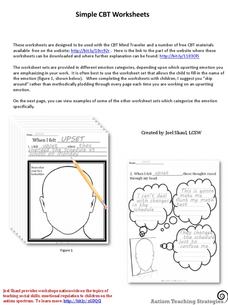 CBT Worksheets Sets | PDF | Anger | Worksheet