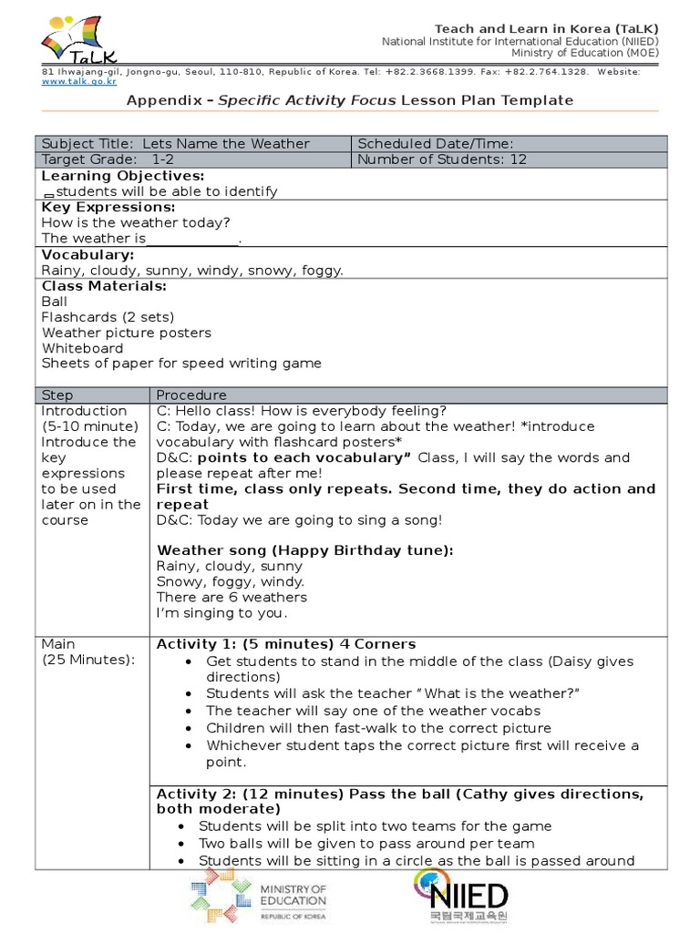 Lesson Plan Co Teaching | PDF | Lesson Plan | Teaching