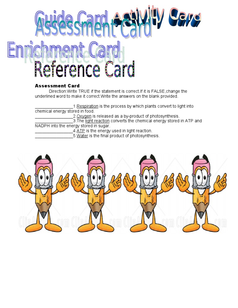 Assessment Card | PDF
