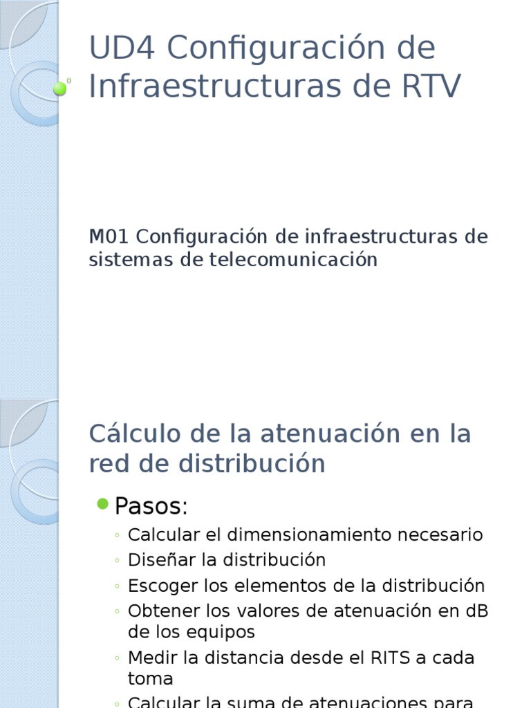 UD4 Ejemplo Cálculo de Atenuación | PDF | Decibel | Tecnología de sonido