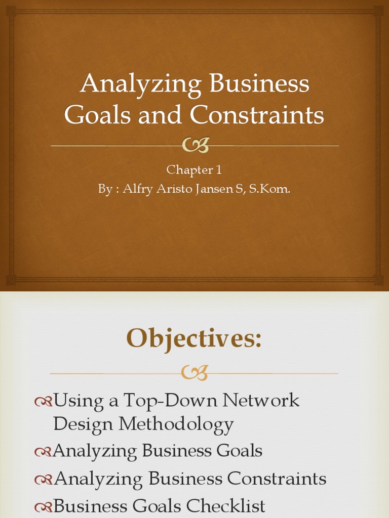 Analyzing Business Goals and Constraints | PDF | Software Development Process | Computer Network
