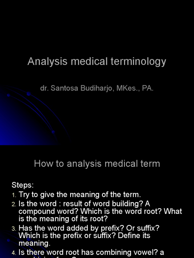 Medical Terminology Analysis Guide | PDF | Linguistics | Anatomy