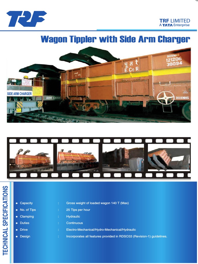 Wagon Tippler with Side Arm Charger Specs | PDF | Machines | Locomotives