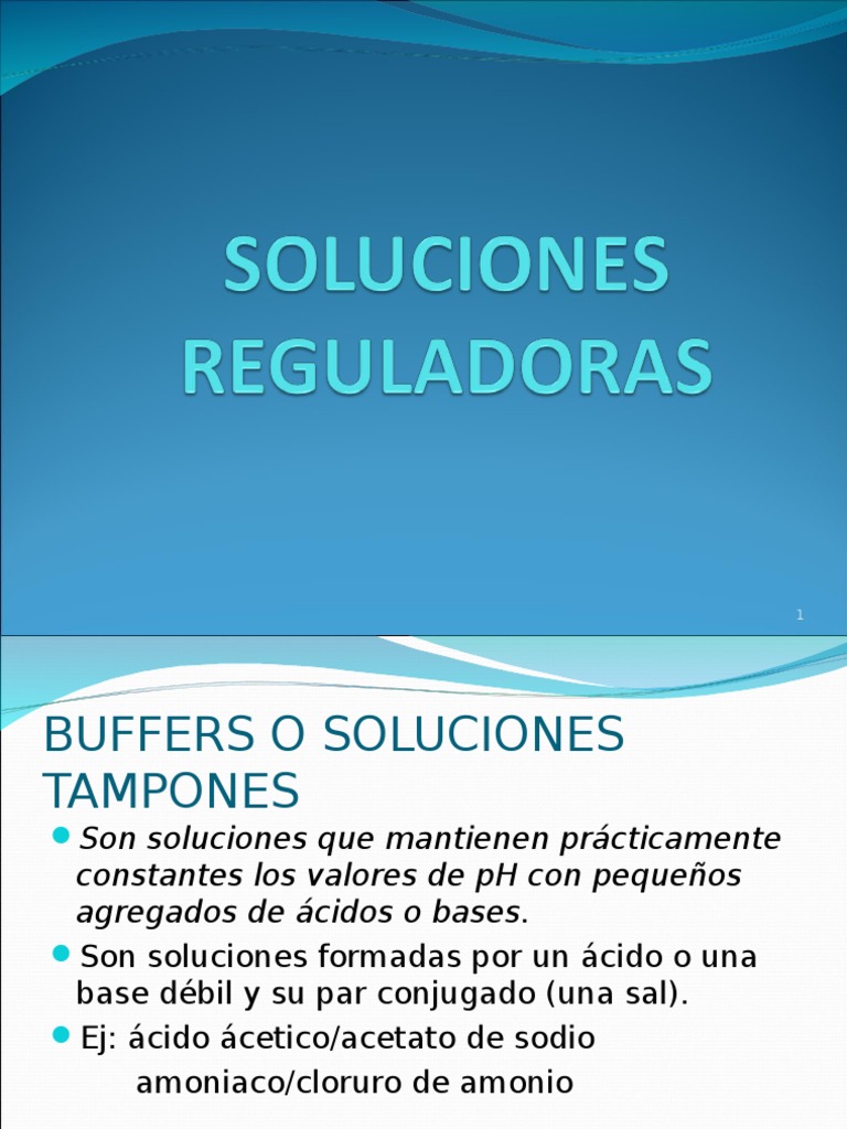Soluciones Buffer | Solución tampón | Ácido