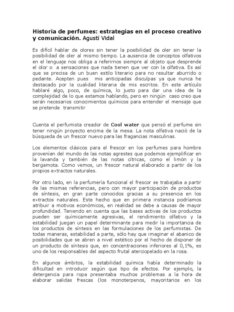 Conf Perfumes | PDF | Perfume | Olor