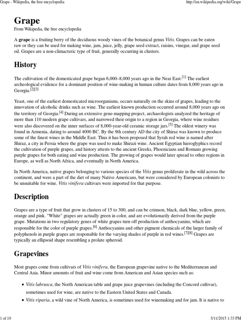 Grapes | PDF | Grape | Vitis