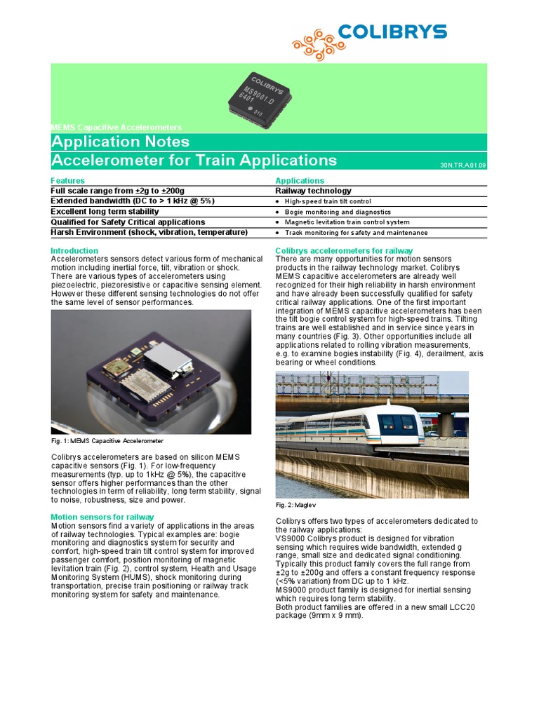 Accelerometers On Trains | PDF | Accelerometer | Train