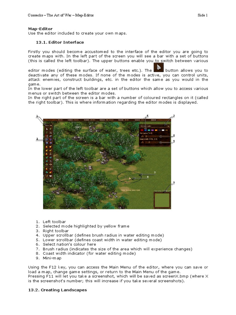 Cossacks Editor | PDF | Button (Computing) | Texture Mapping