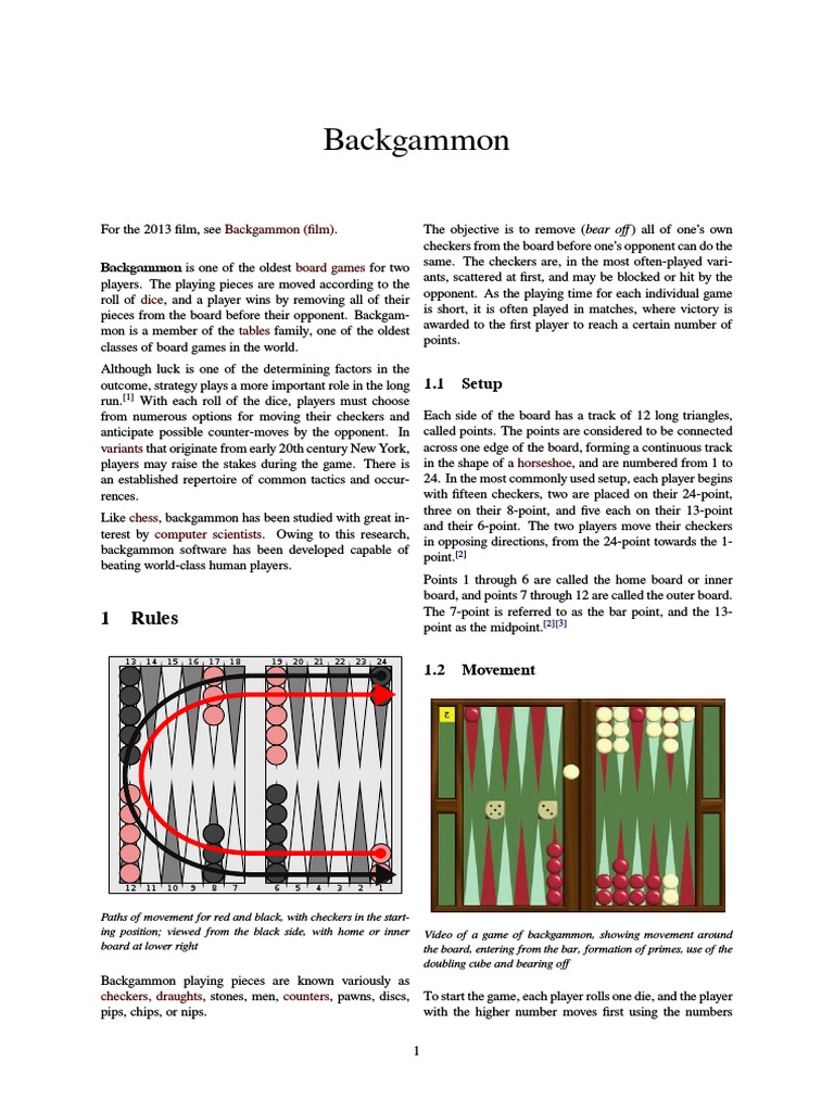 Backgammon | PDF | Board Games | Traditional Games