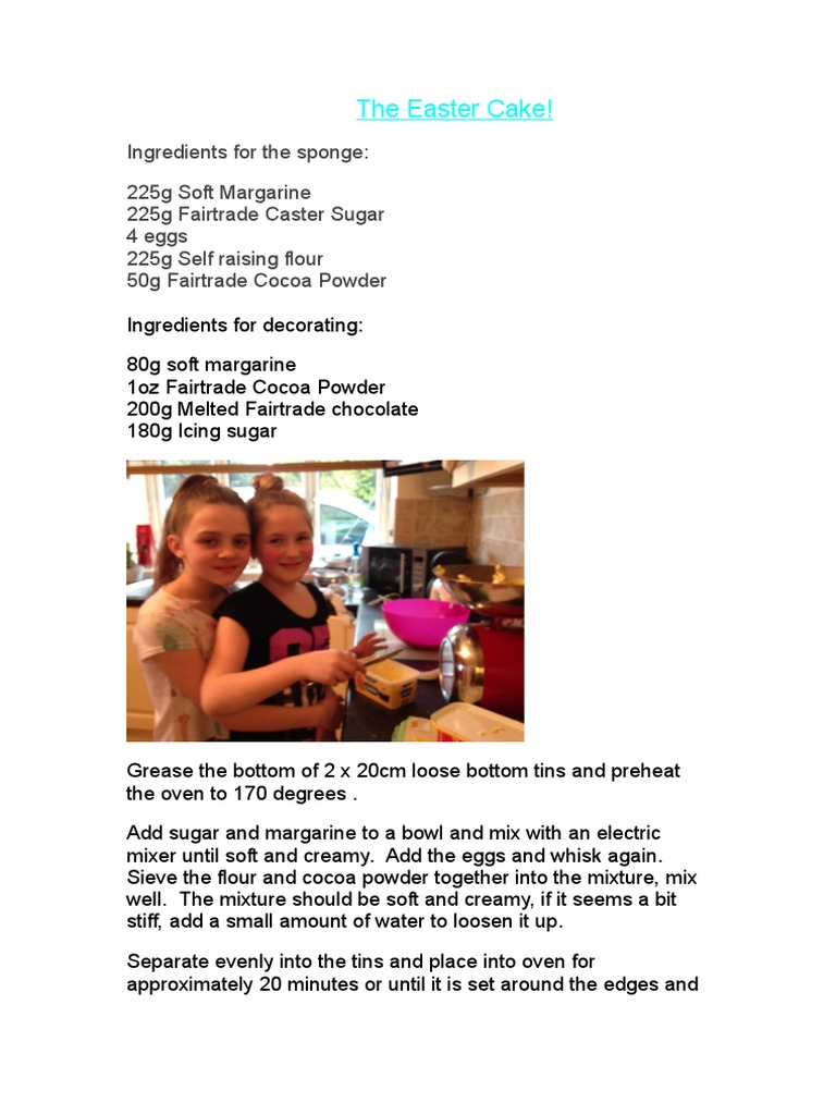 Easter Sponge Cake Recipe | PDF