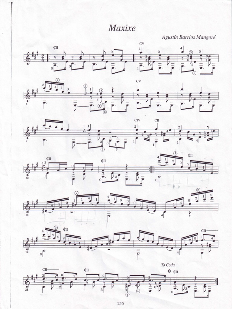 Augustin Barrios - Maxixe | PDF