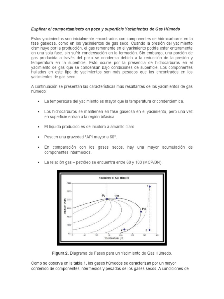 Comportamiento de Yacimientos de Gas Húmedo | PDF | Condensación | Gases