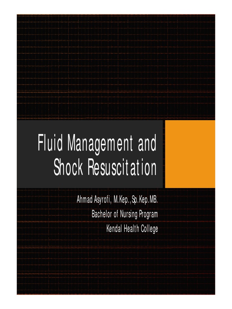 Fluid Management & Shock Resuscitation KGD SMT 7 PDF | PDF | Shock ...