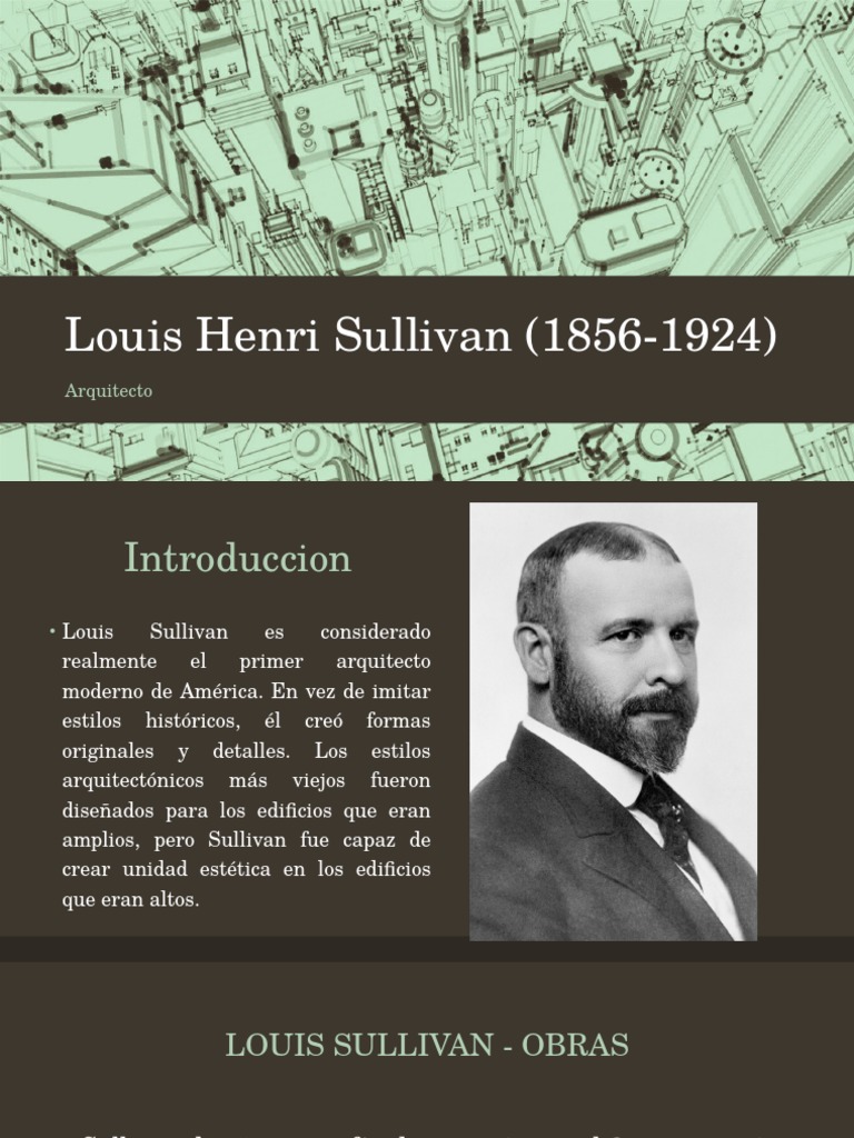 Louis Henri Sullivan 1856 1924 | PDF | Medios de arte | Diseño