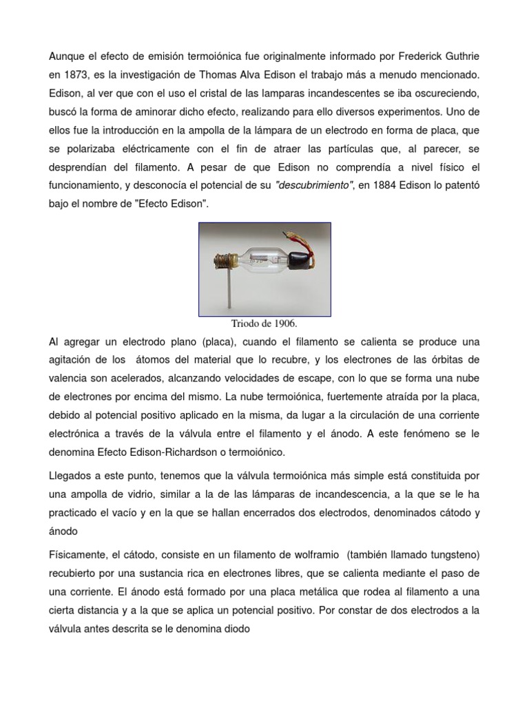 Valvulas o Tubos Al Vacio | PDF | Tubo vacío | Componentes eléctricos