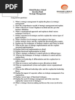 Strategic Management Exam Questions | PDF | Strategic Management | Business