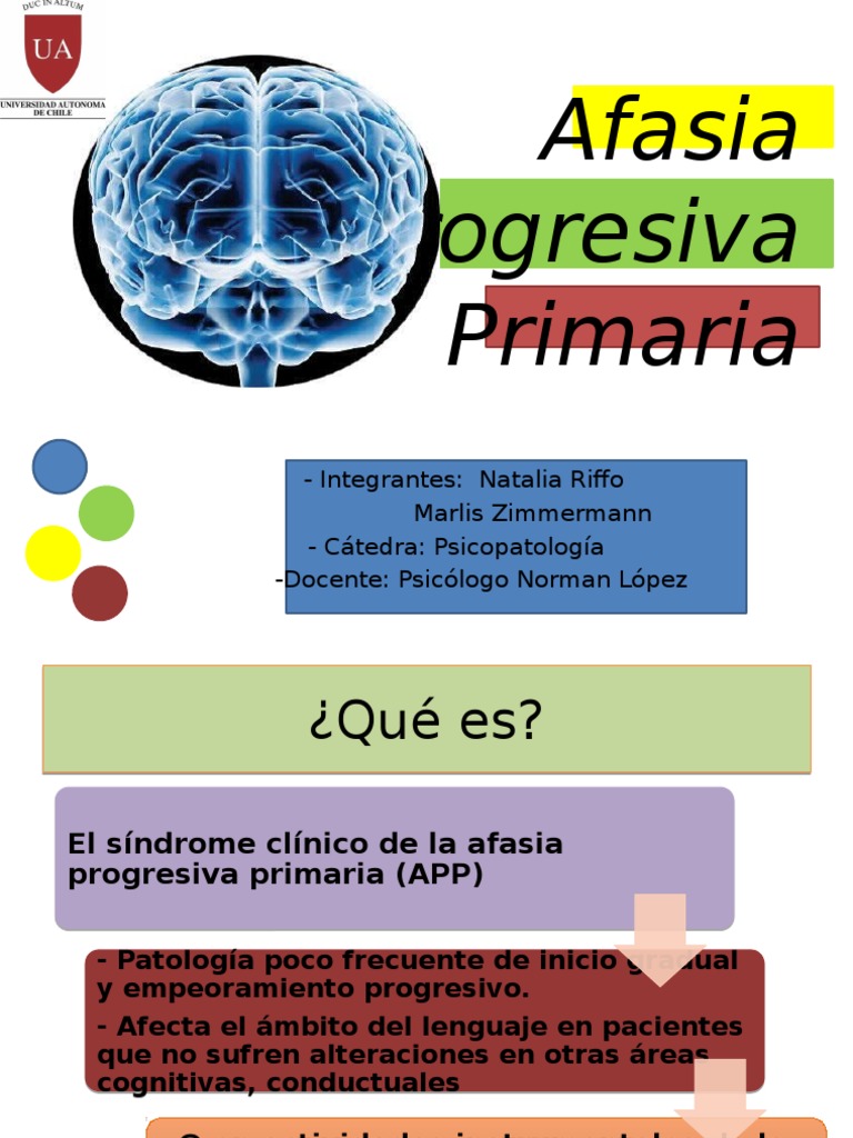 Afasia Progresiva Primaria | PDF | Afasia | Demencia
