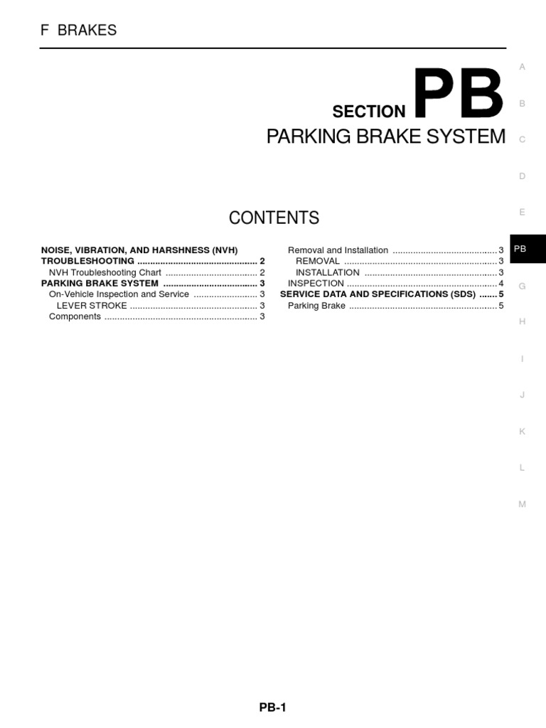 Parking Brake System | PDF | Brake | Nut (Hardware)